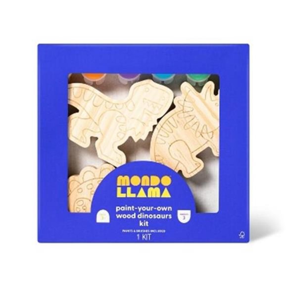 Other | 3pk Paintyourown Wood Dinosaur Set Mondo Llama | Poshmark